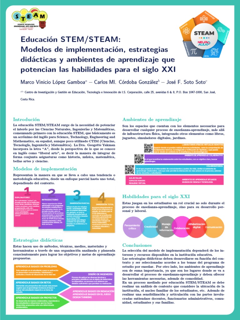 Educación STEAM | PDF | Ciencia, Tecnología, Ingeniería y Matemáticas ...