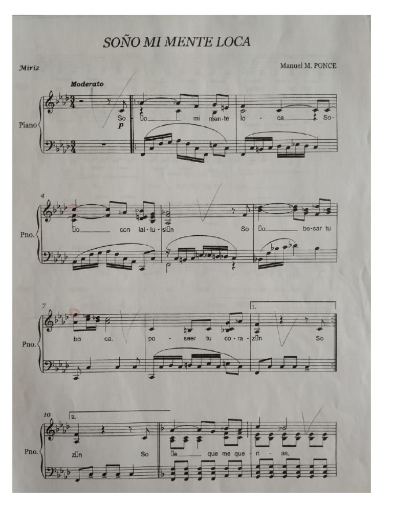 Soñó Mi Mente Loca - Manuel M. Ponce | PDF