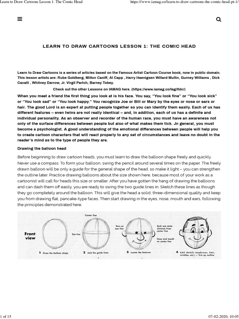 Drawing Cartoon Heads: A Guide | PDF | Cartoon | Facial Expression