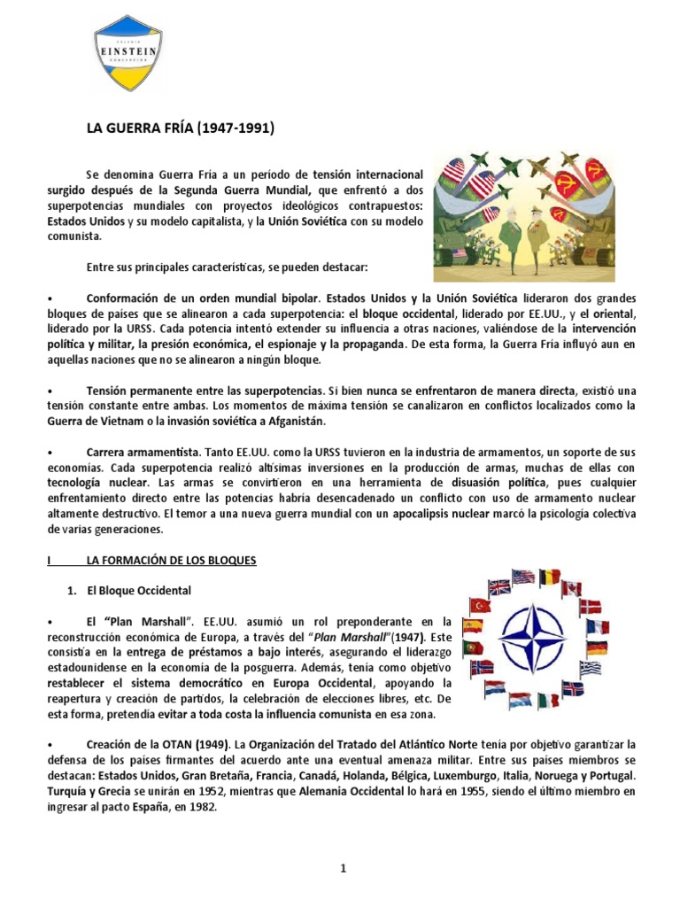 La Guerra Fría: Bloques y Conflictos | PDF | Guerra Fría | Unión Soviética