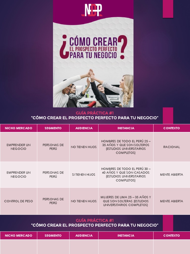 Guía Práctica 01 - Cómo Crear Prospectos Perfectos | PDF