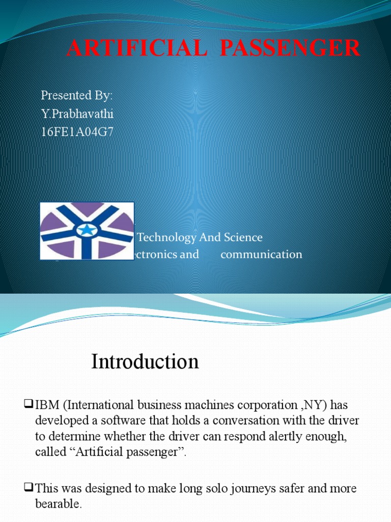 Artificial Passenger | PDF | Speech Recognition | Areas Of Computer Science