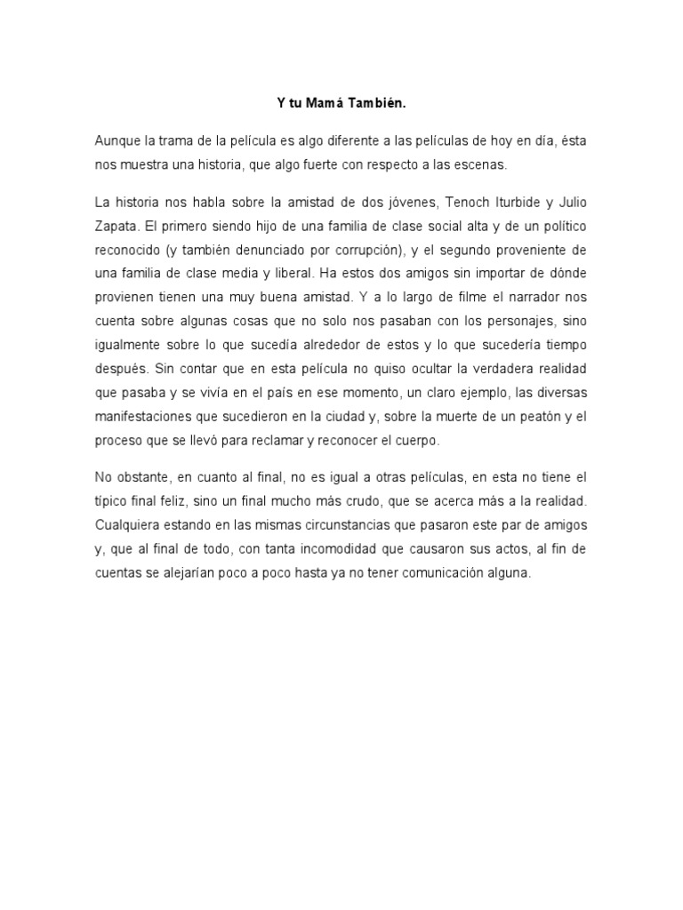 Y Tu Mamá También | PDF | Política | Ciencias sociales