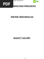 IBF Warlike and High Risk Areas - 1st September - 2023 | PDF | Water ...