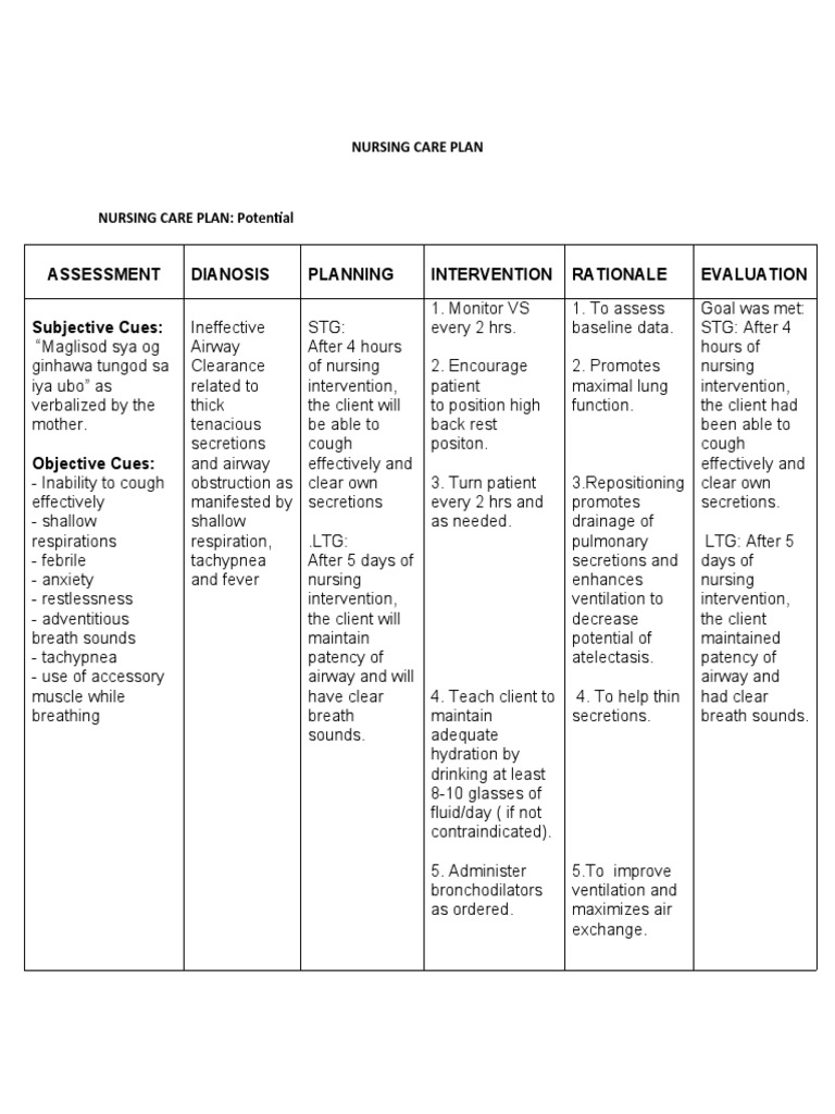 Nursing Care Plan2 | PDF | Clinical Medicine | Medicine