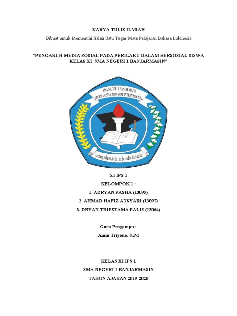 TUGAS KARYA TULIS ILMIAH Media Sosial | PDF | Ilmu Sosial