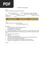 Students Worksheet Task 1: How To Cook Rice | PDF | Cooking, Food & Wine