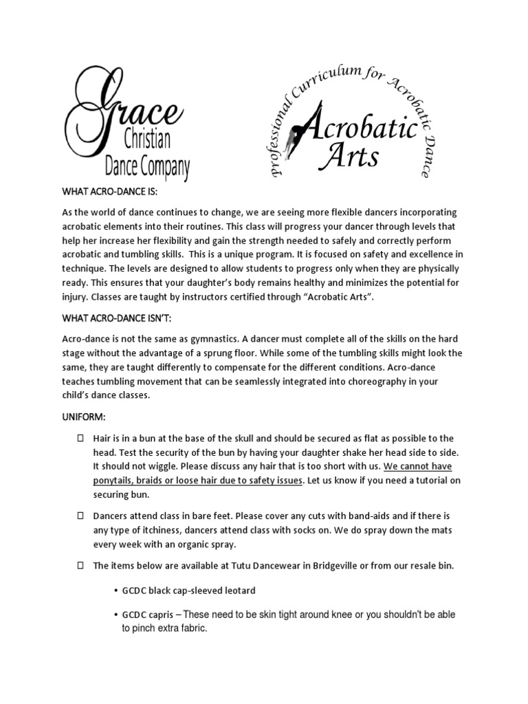 Acro Progression Flow Chart | PDF | Sports