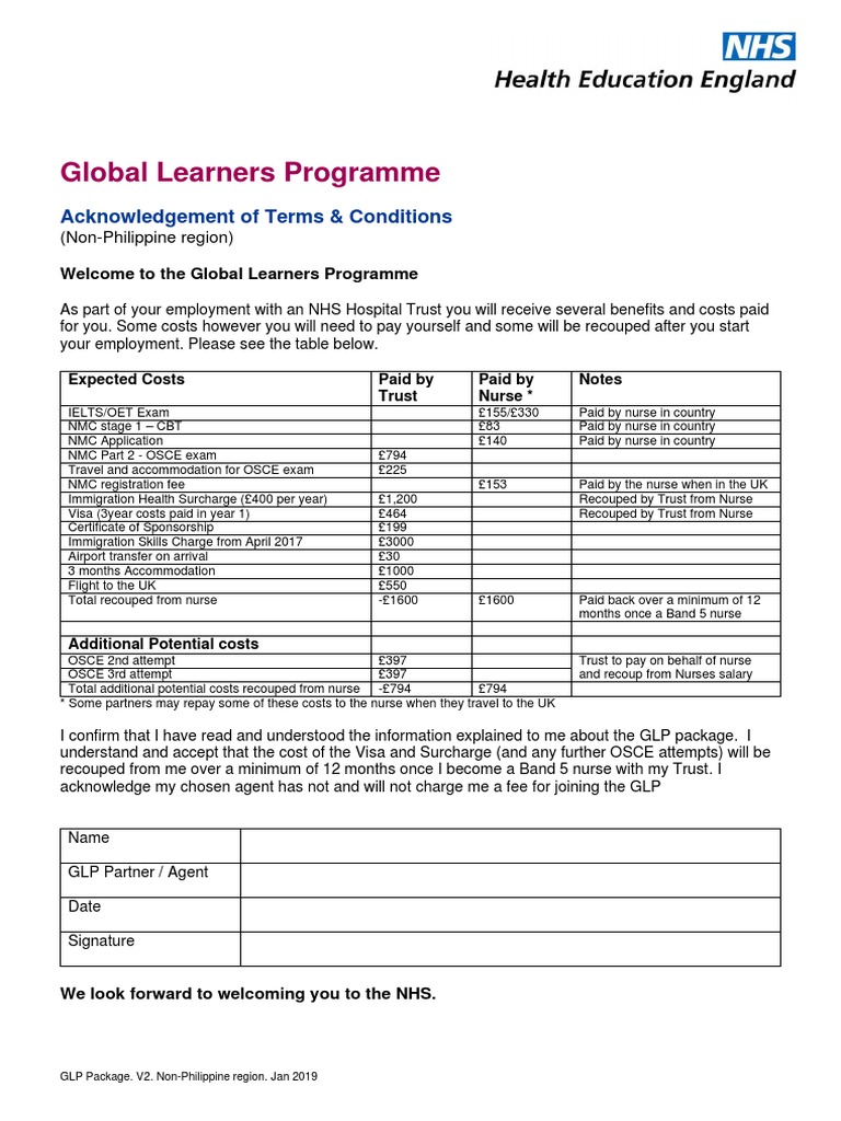 GLP Form - PDF | PDF | National Health Service | Nursing