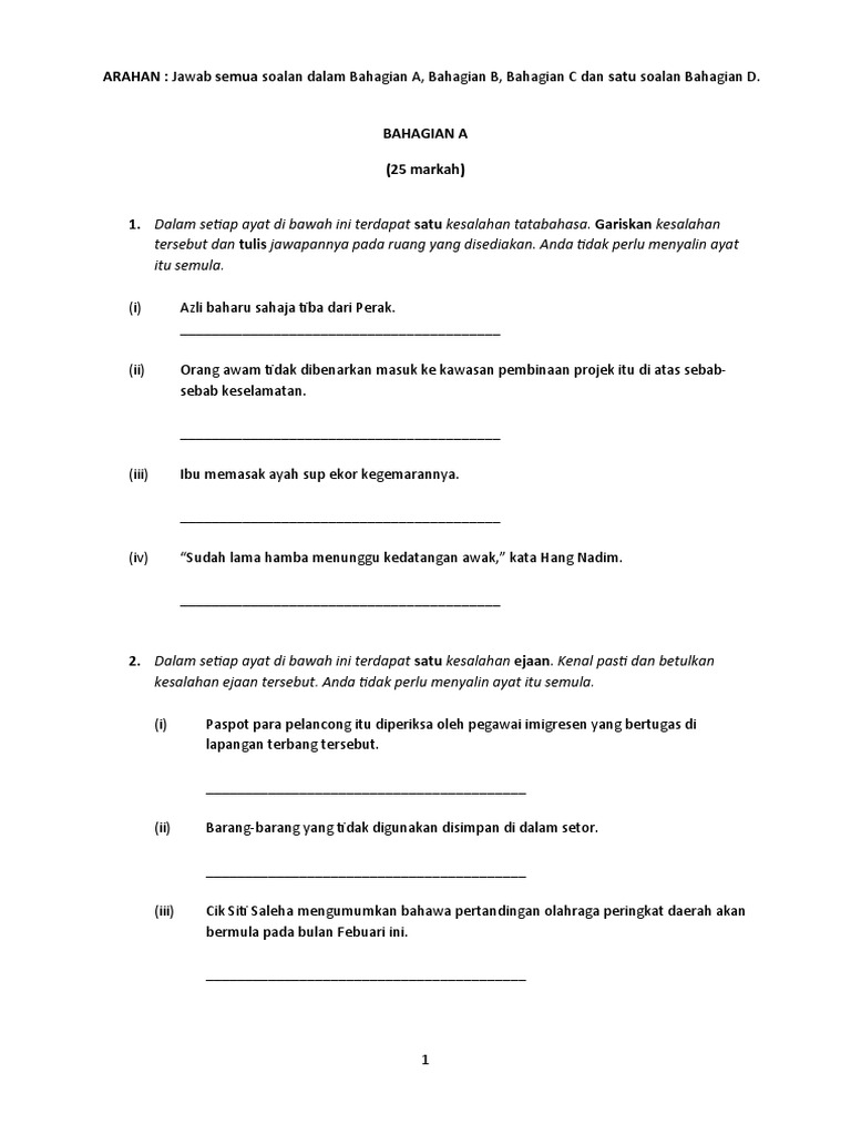 (Soalan) PT3 - SMK Sipitang, Sabah 2016 | PDF