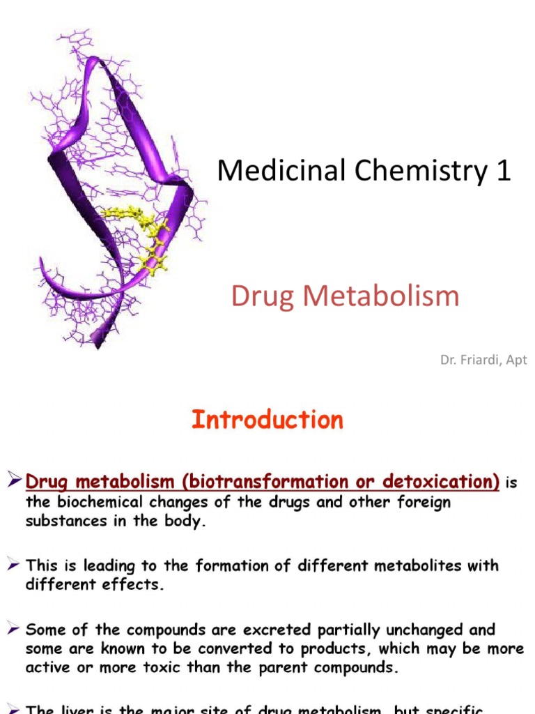 Medicinal Chemistry 2-Drug Metabolism-Smsrt Ganjil | PDF | Drug ...