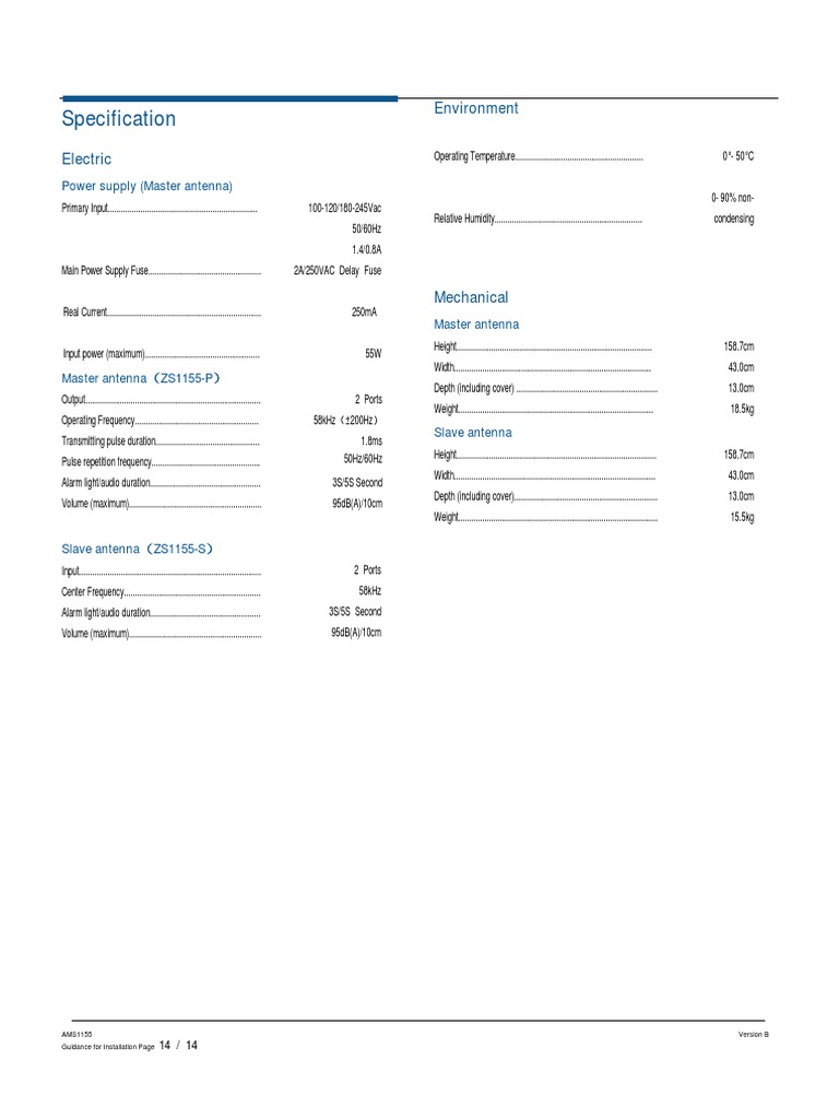 Master Antenna Installation Guide | PDF | Power Supply | Electrical ...