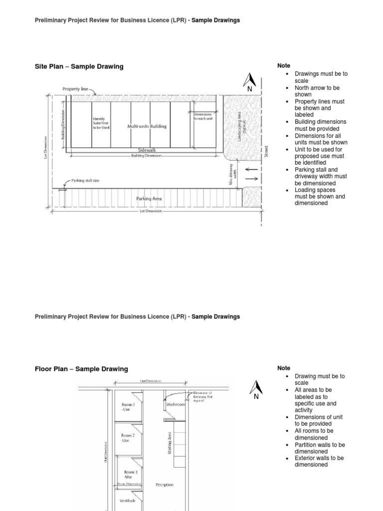 8f57 Sample Drawings Business License | PDF | Buildings And Structures