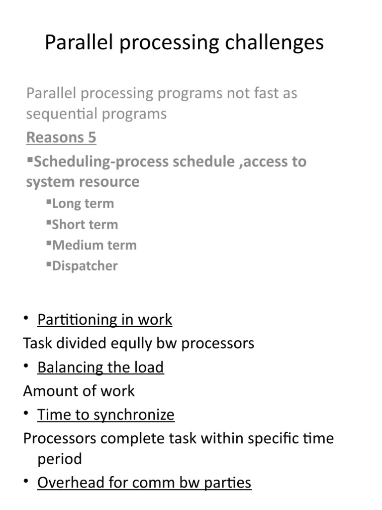Parallel Processing Challenges | PDF | Computers