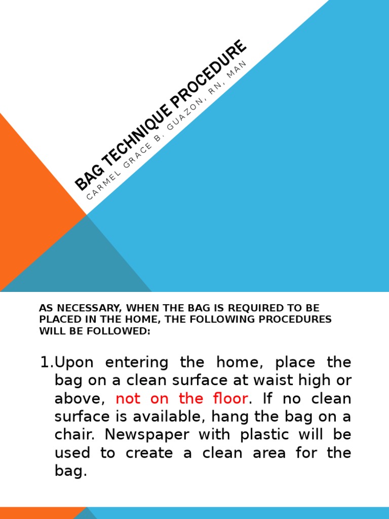 BAG TECHNIQUE Procedure | PDF | Chemistry | Nature