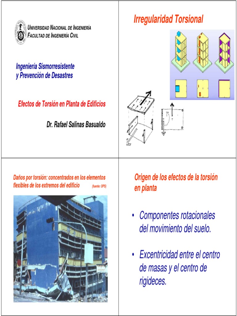 Efectos de Irregularidad Torsional en Edificios | PDF | Rigidez | Mecánica