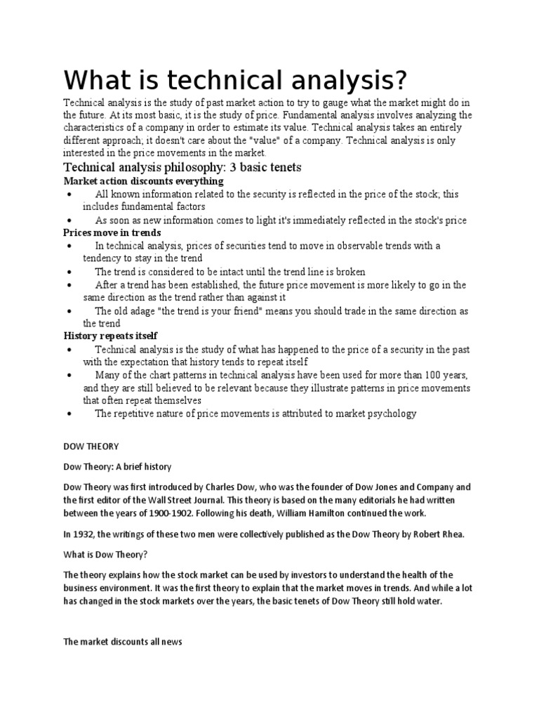 Technical Analysis Basics | PDF | Technical Analysis | Market Trend