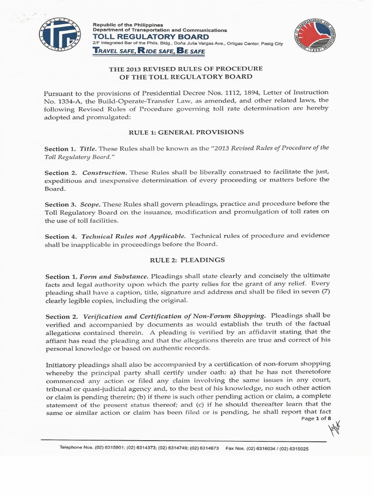 2013 Revised Rules of Procedure of TRB PDF | PDF