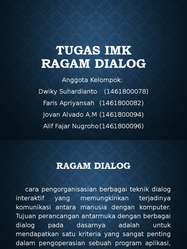 Ragam Dialog dalam Antarmuka IMK | PDF | Seni | Komputer