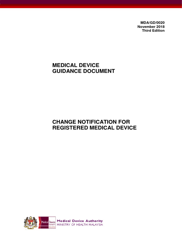 Medical Device Change Guidelines | PDF | Medical Device | Quality ...