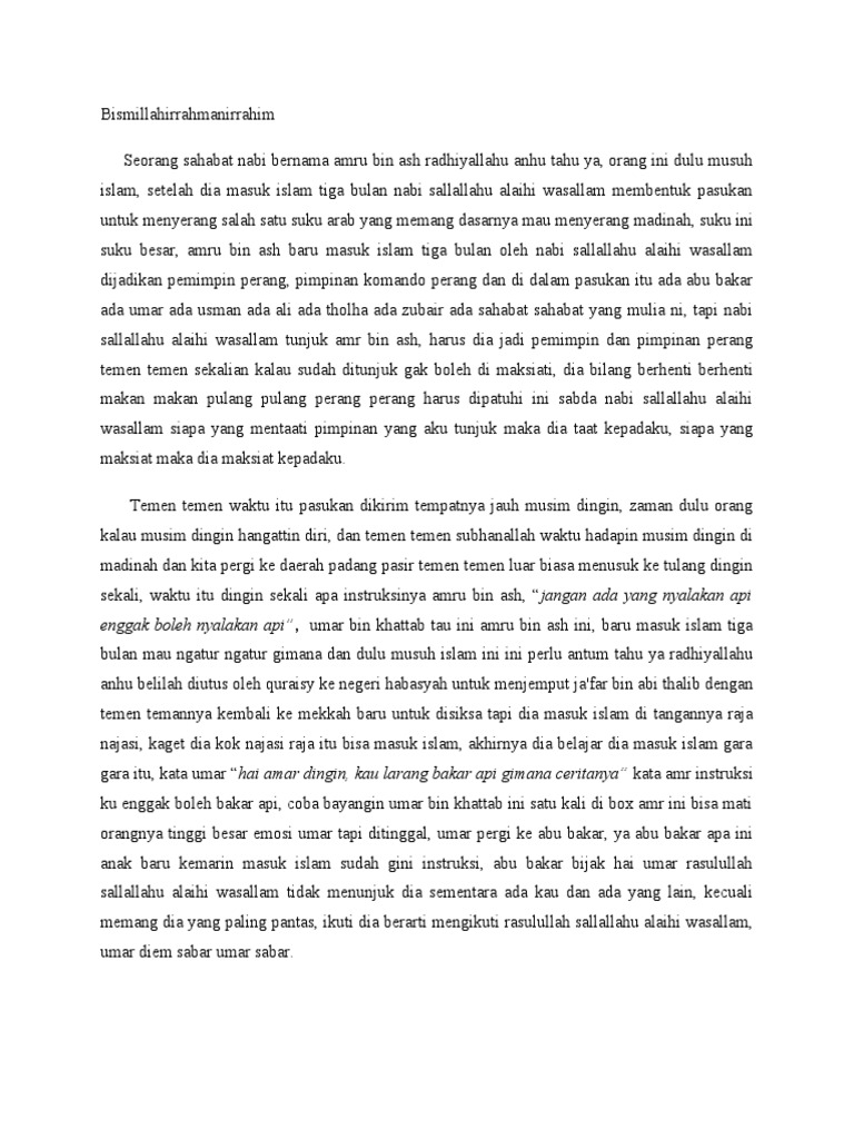 Kisah Amr Bin Ash | PDF