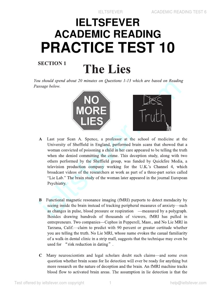 Reading Test 10 PDF | PDF