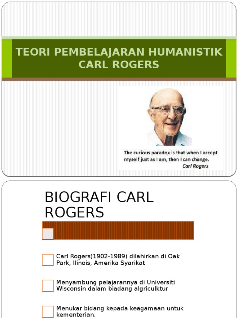 Teori Pembelajaran Humanistik Carl Rogers | PDF