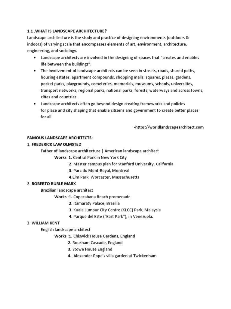 1.introduction To Landscape Architecture | PDF | Landscape Architecture ...