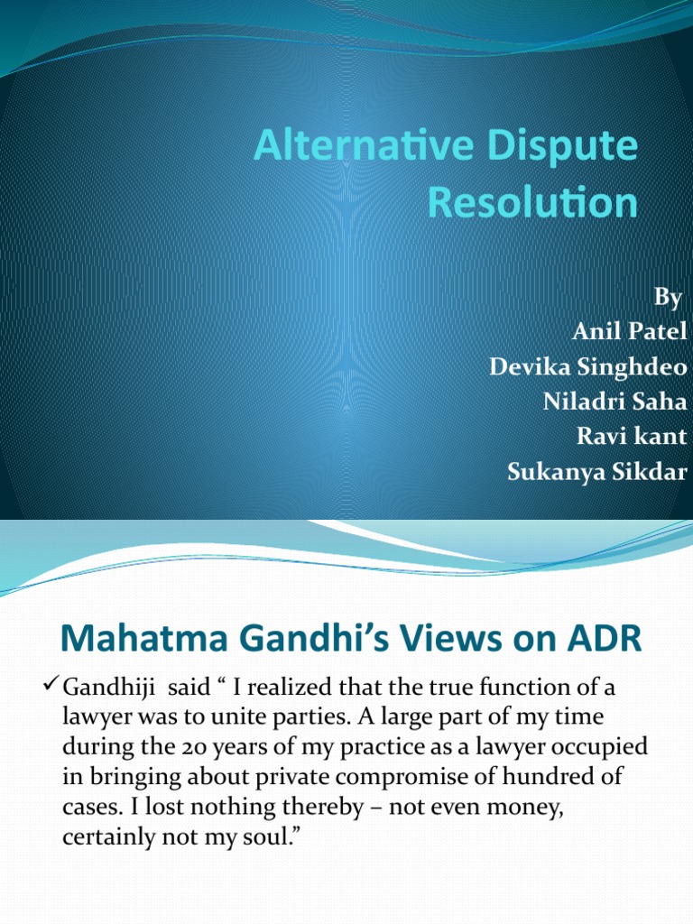 Alternative Dispute Resolution | PDF | Arbitration | Alternative ...