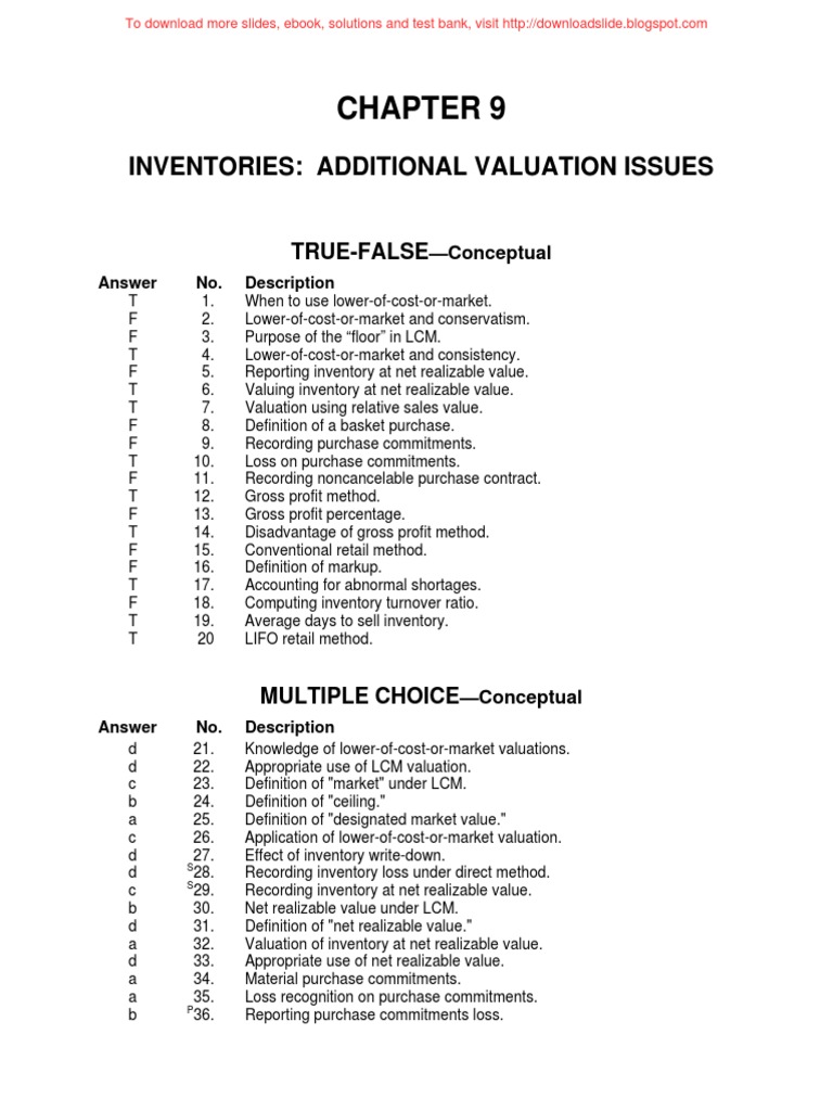 ch09 PDF | PDF | Inventory Valuation | Inventory