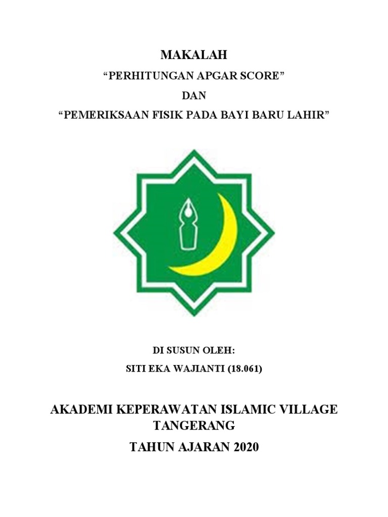 MAKALAH Apgar Score Dan Pemfis BBL | PDF