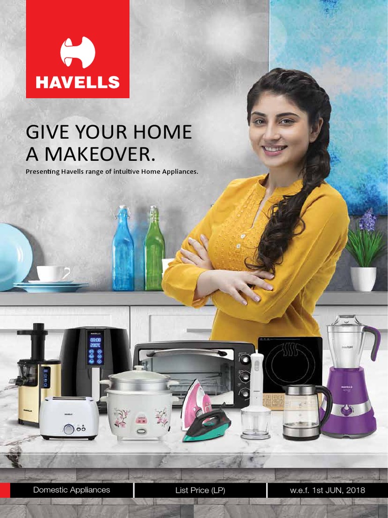 Havells Appliances | PDF | Domestic Implements | Food And Drink Preparation
