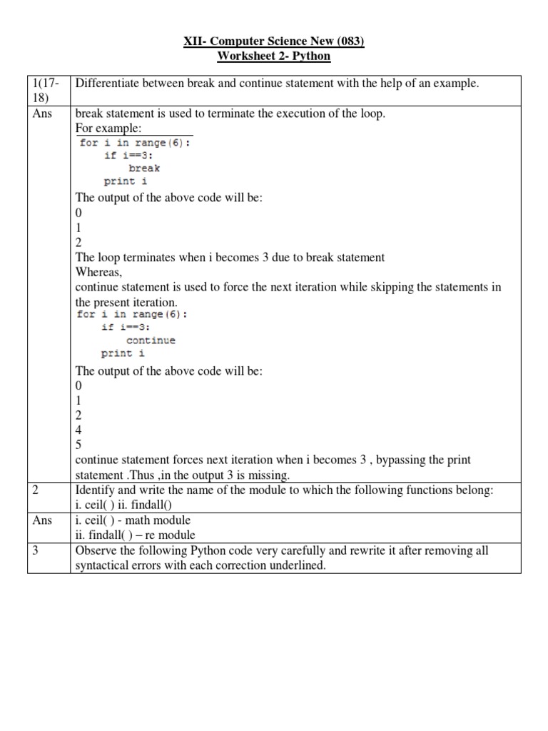 WS 2 Python | Download Free PDF | Control Flow | Python (Programming Language)