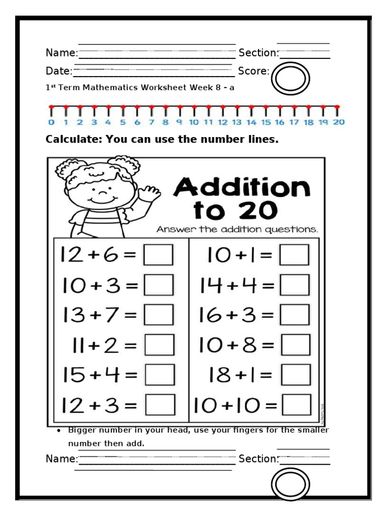 Grade 1 Math Week 8 | PDF