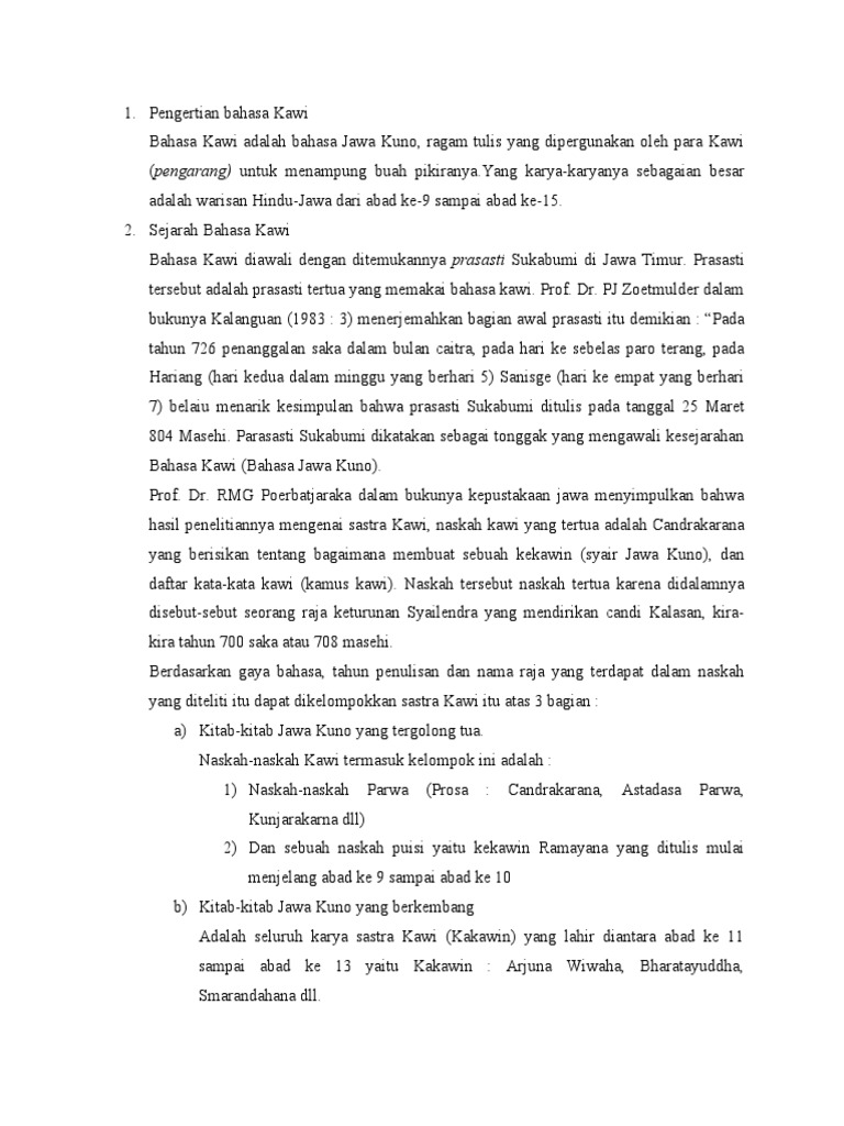 Bahasa Kawi | PDF