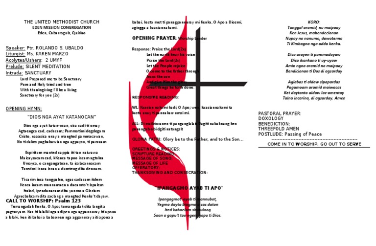 United Methodist Church Service Guide | PDF | Rituals | Christian ...