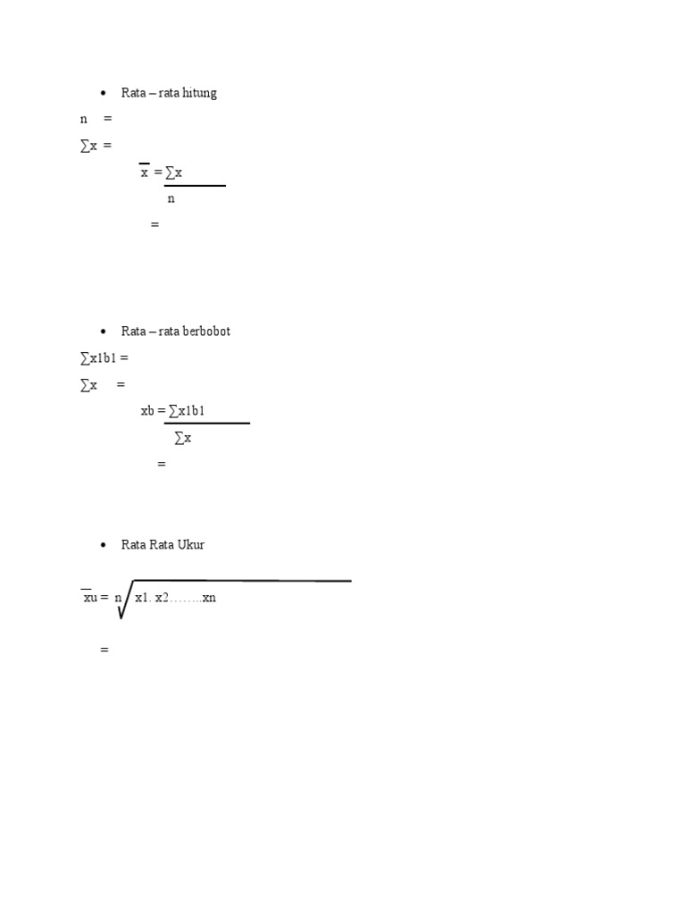 Rumus Statistik | PDF