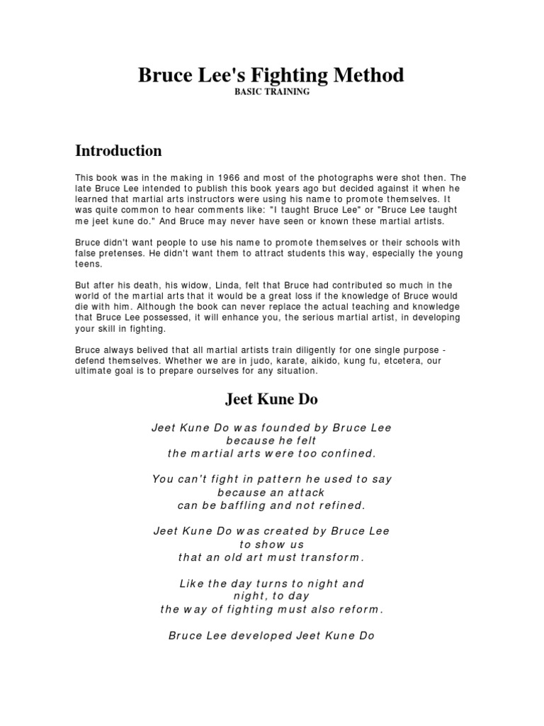Bruce Lee S Fighting Method | PDF