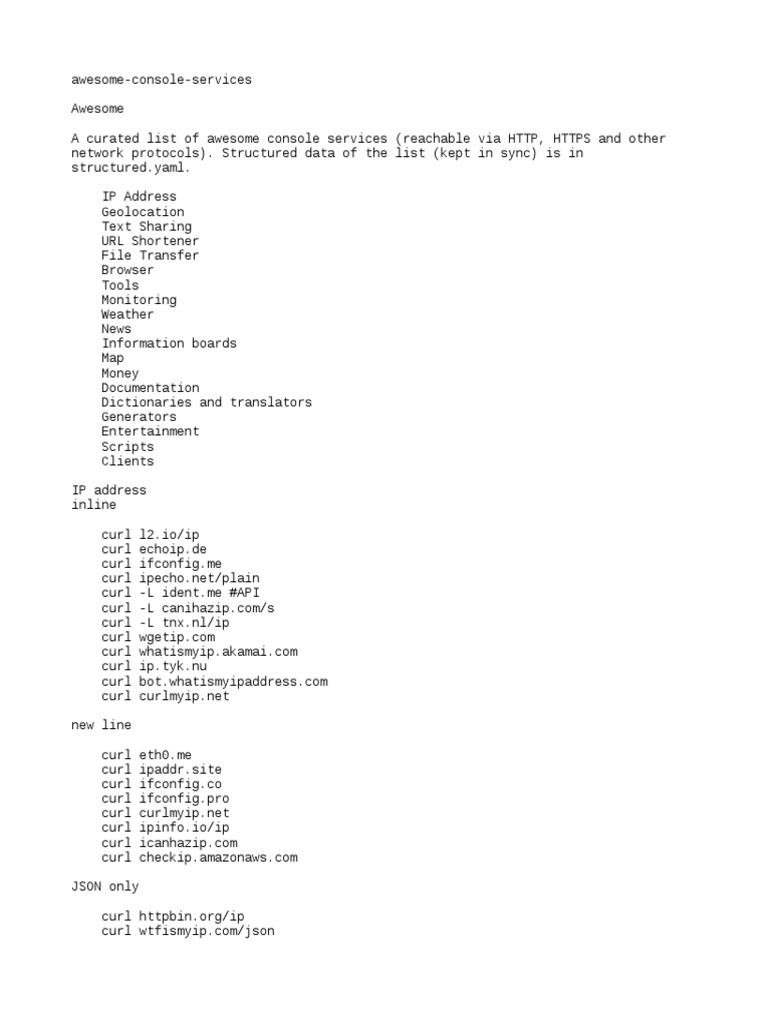 Awesome Console Services | PDF | Secure Shell | Command Line Interface