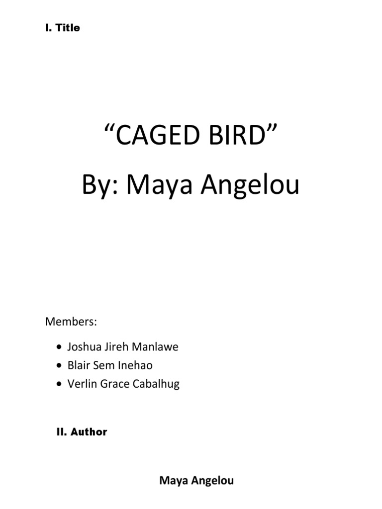 Final Poem | PDF | Maya Angelou | Poetry