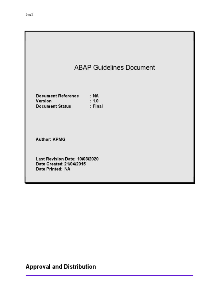 Abap Guidelines Download Free Pdf Method Computer Programming Class Computer Programming