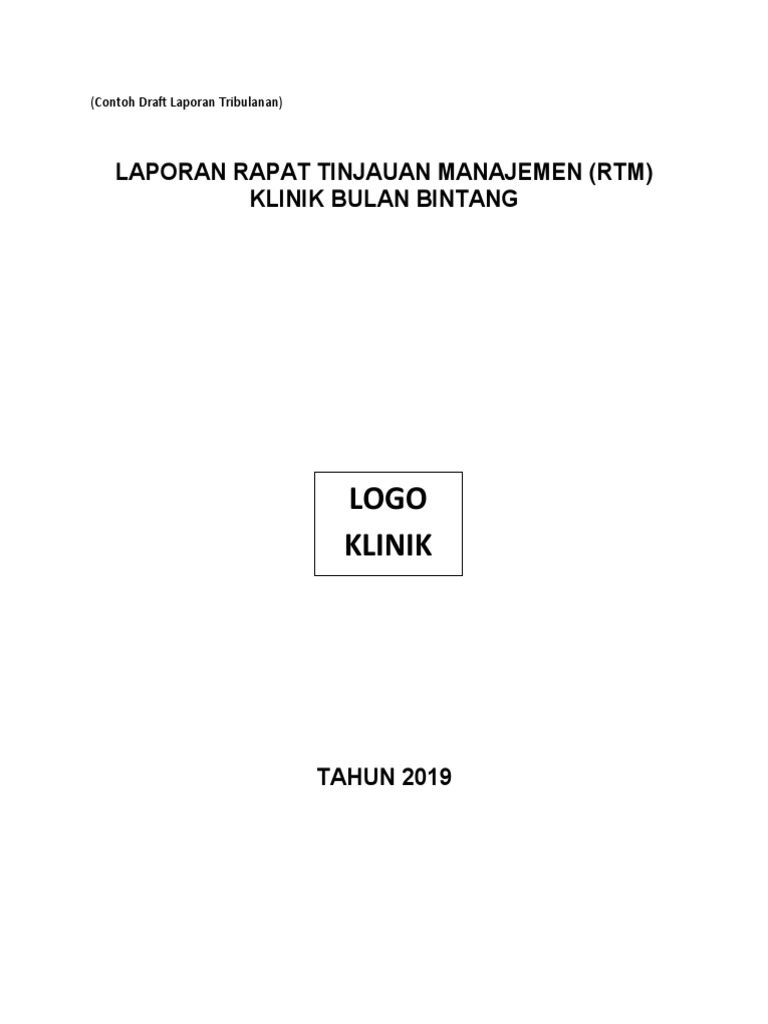 Contoh - Draft Laporan RTM | PDF