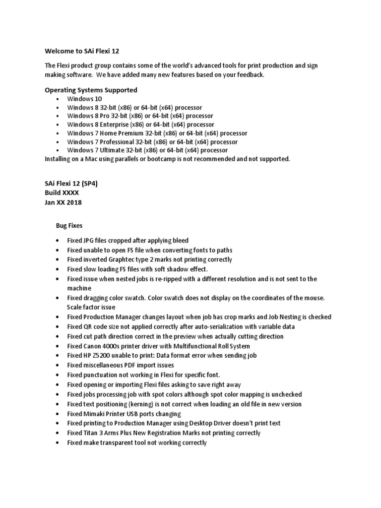 SAi Production Suite 12 Readme PDF | PDF | 64 Bit Computing | Page Layout