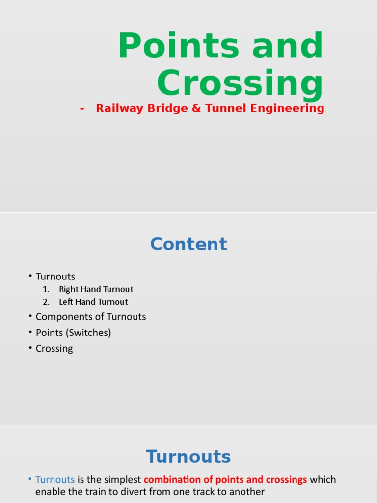 Railway Engineering - Points and Crossing | PDF | Track (Rail Transport ...