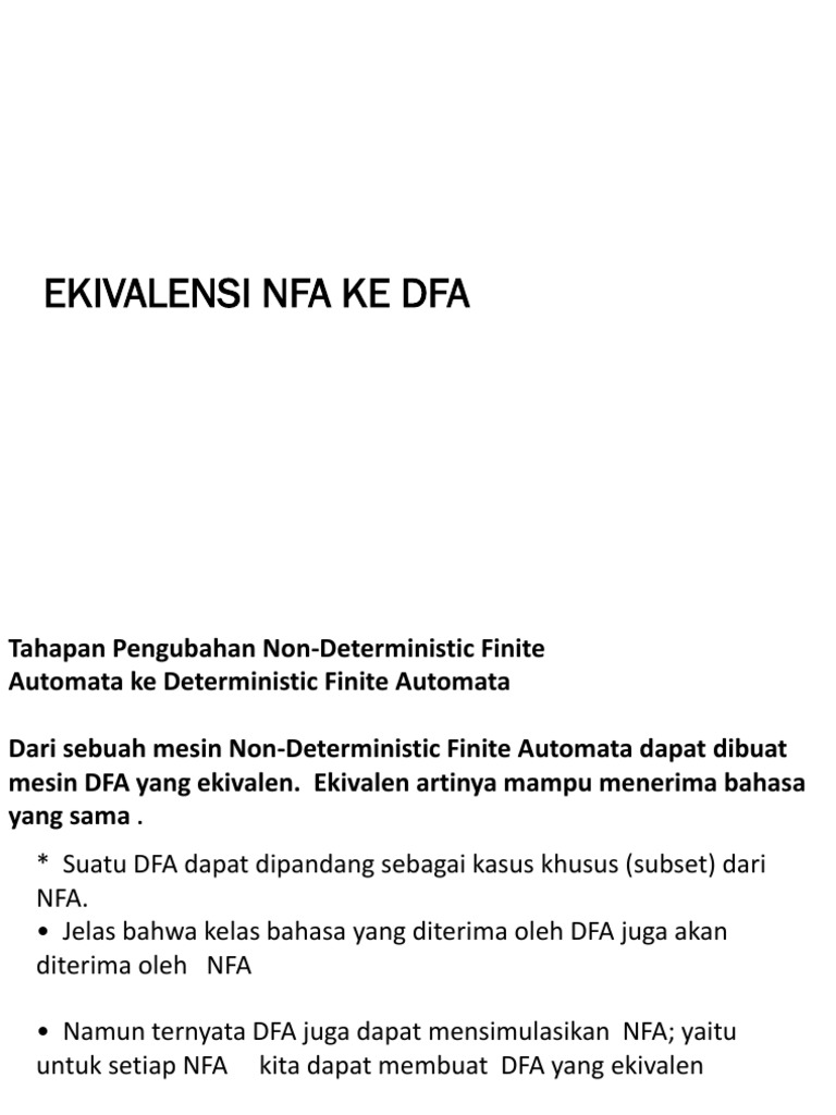 Tba Dfa Dan Nfa | PDF