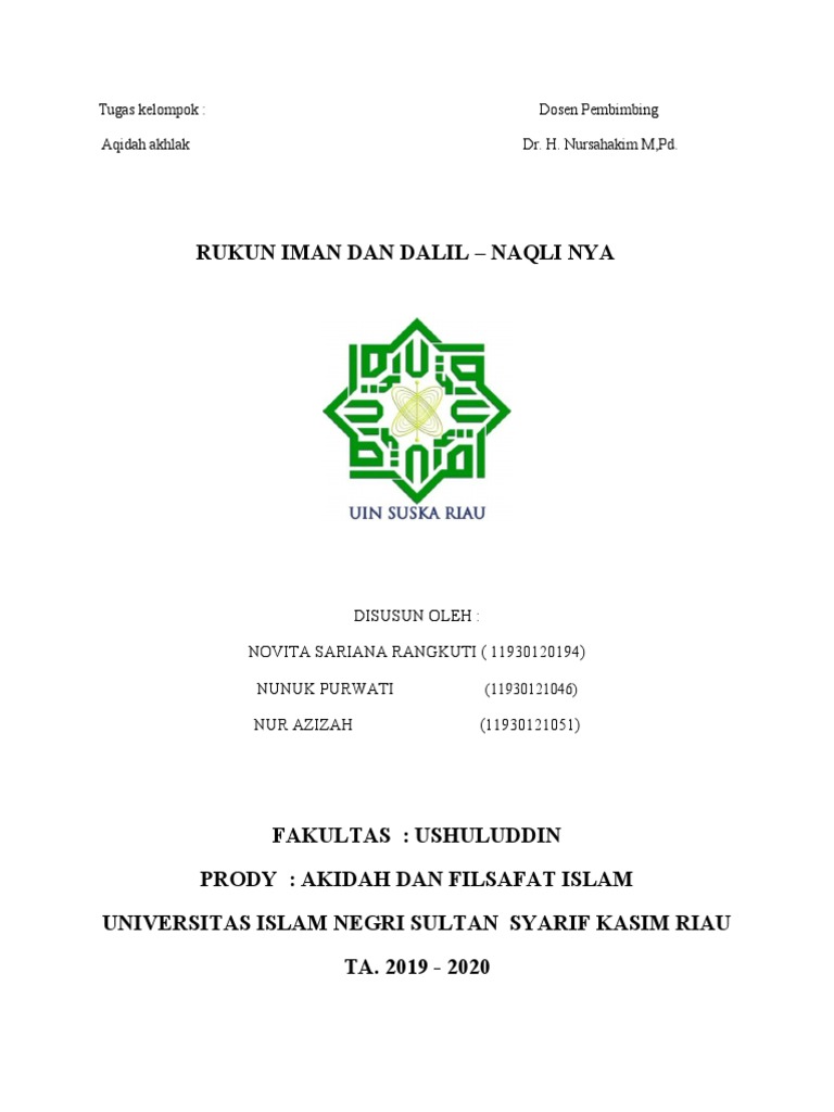RUKUN IMAN DAN DALIL | PDF