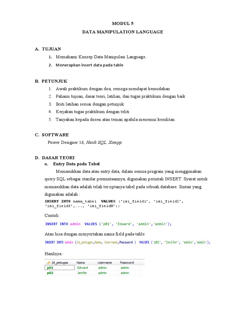 Modul 5 DML PDF | PDF | Komputer