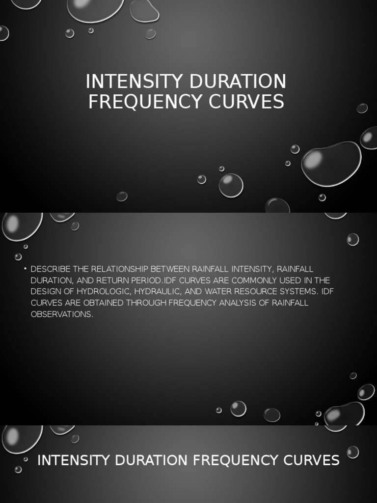 Understanding IDF Curves in Hydrology | PDF | Mean | Precipitation