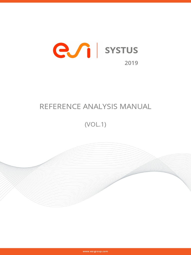 SYSTUS RefManAnalysisVol1 en | PDF | Viscoelasticity | Computing