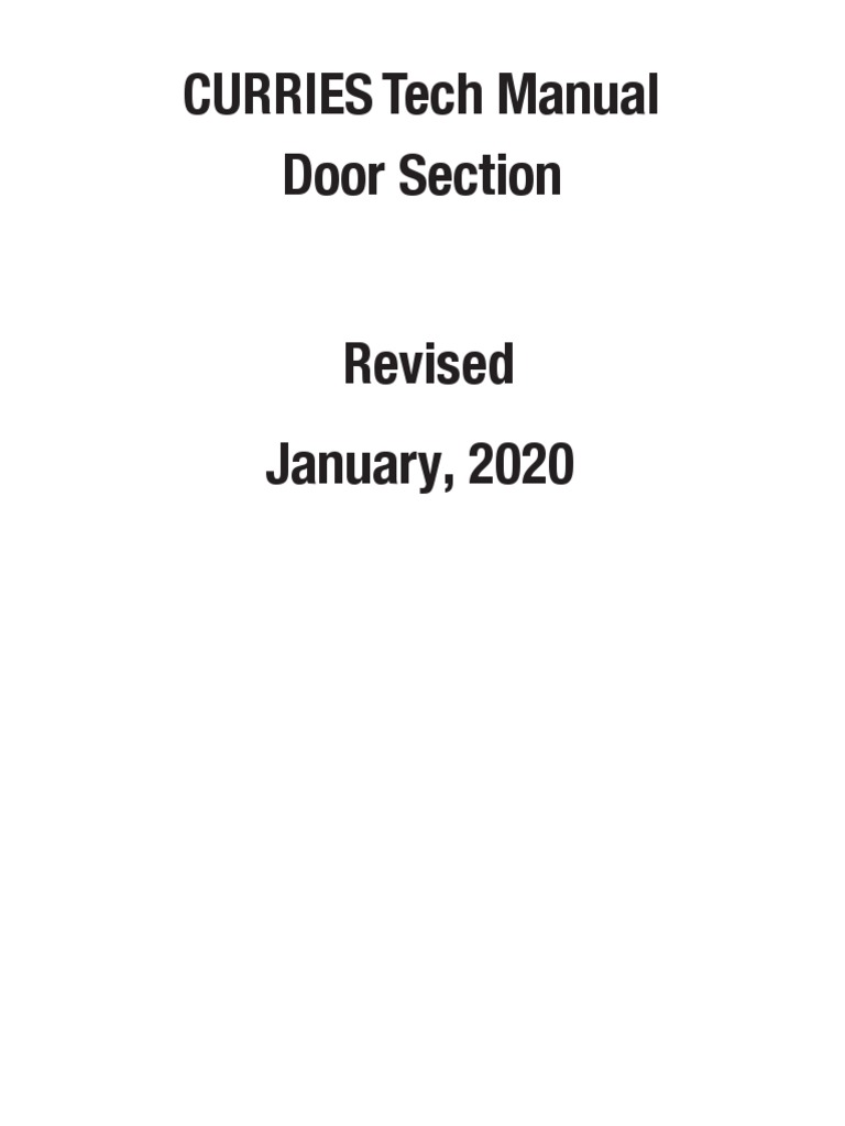 Curries Tech Manual (Door Section) | PDF | Door | Building Materials